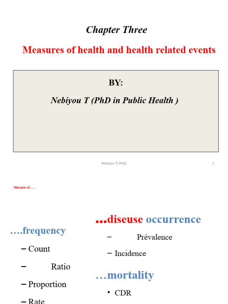 Health Measurement Metrics Explained | PDF | Medical Statistics ...
