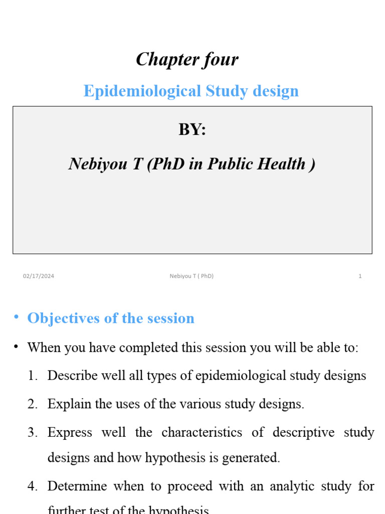 Epidemiological Study Design | Download Free PDF | Cohort Study ...