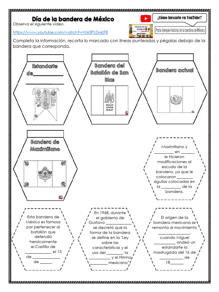 Actividades Día de La Bandera de México Profa. Kempis | PDF | Bandera ...