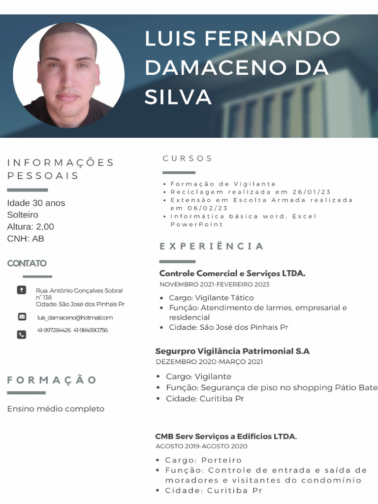 Currículo Luis Fernando 2 | PDF