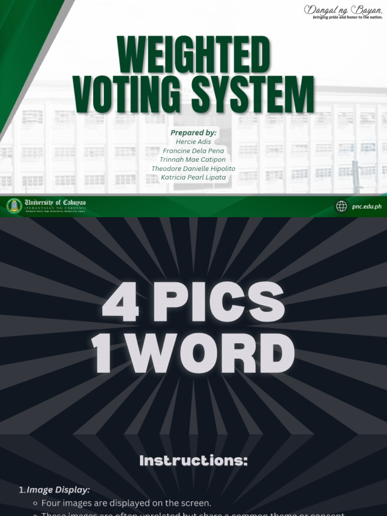 1bsa-C - Group 1 - Weighted Voting System | PDF | Elections | Democracy