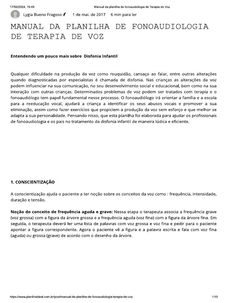 Terapia VOZ para CRIANÇAS | PDF