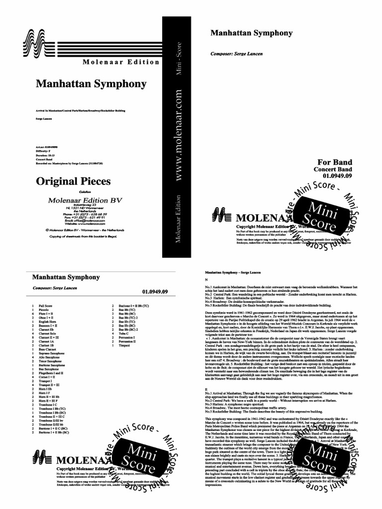 Score Manhattan Symphony | PDF