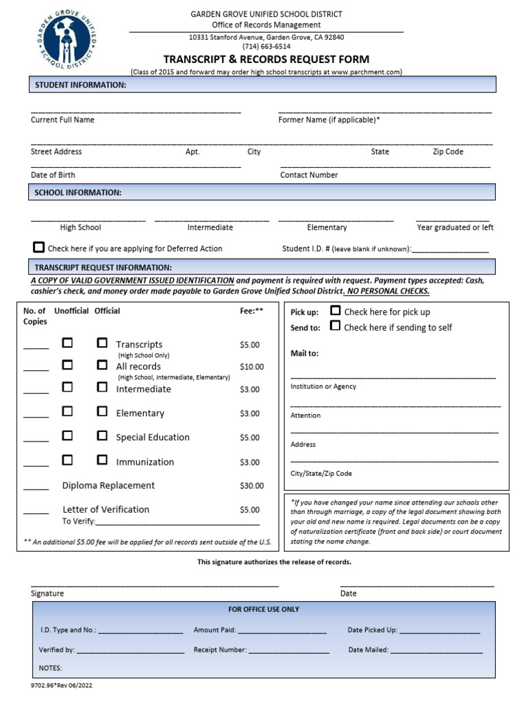 Transcript Request Guide | PDF