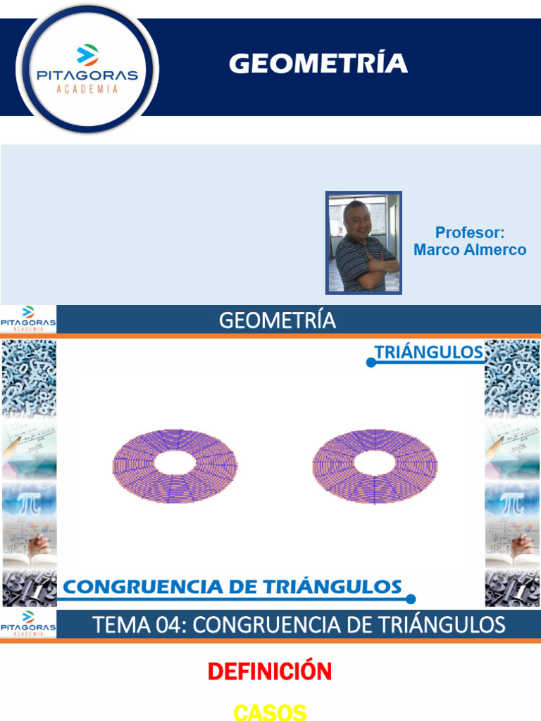 GEOMETRIA-congruencia de Triangulos | PDF | Triángulo | Geometría del plano euclidiano