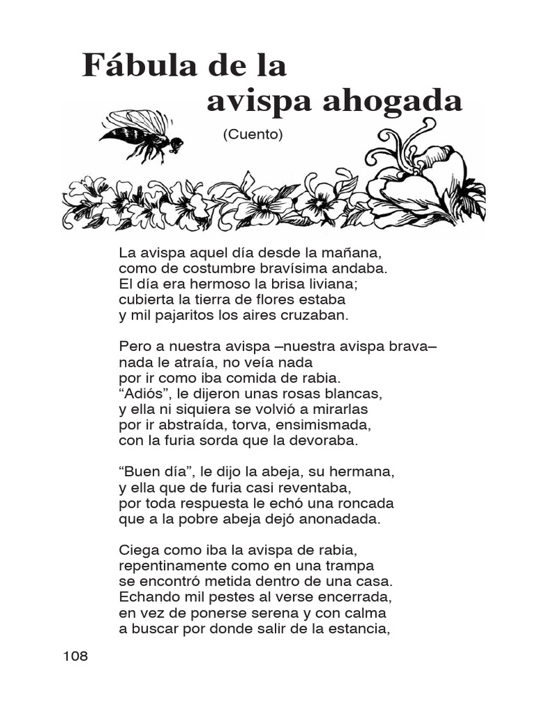 La fábula de la avispa ahogada | PDF