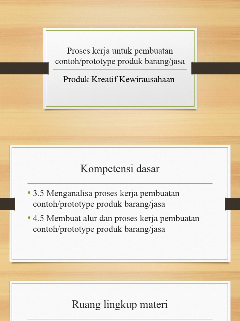 Proses Kerja Untuk Pembuatan Contoh Kelas Xi | PDF