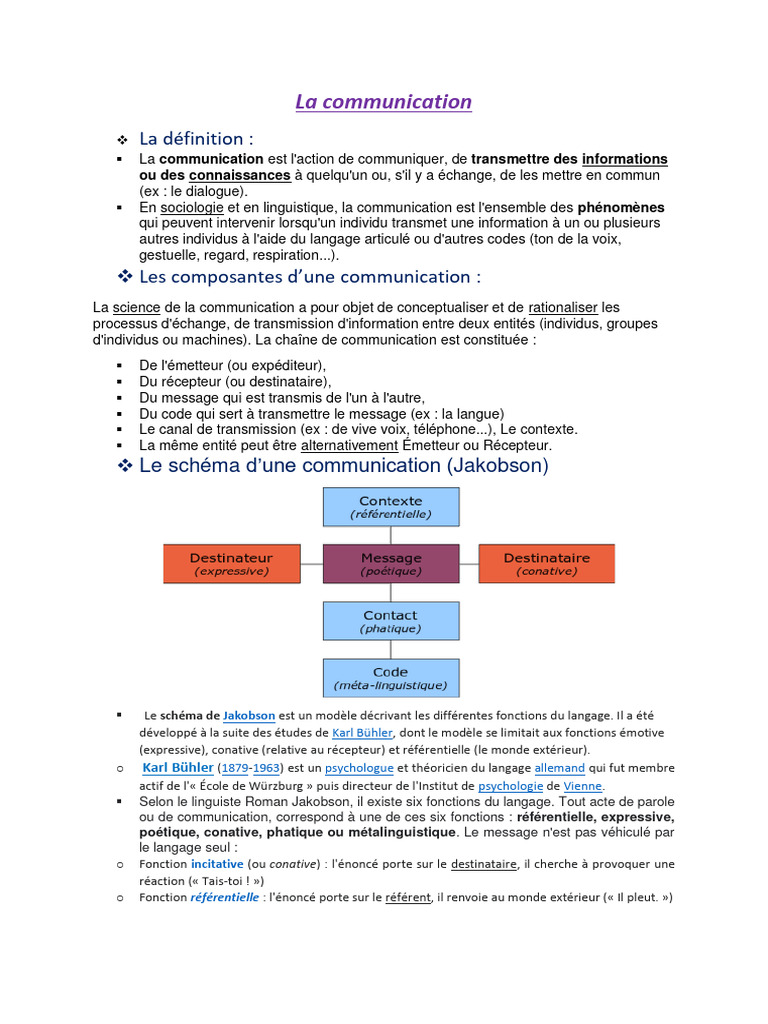 Communication | PDF | la communication | Interaction humain-ordinateur