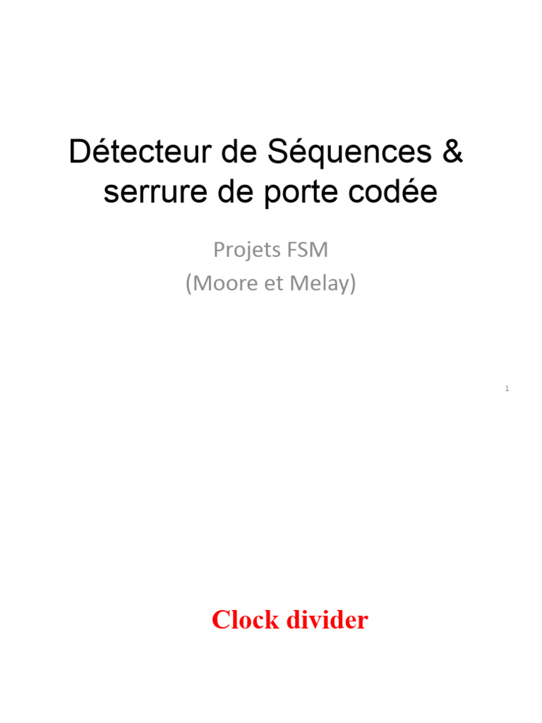 Door Lock Pdf Vhdl Design électronique