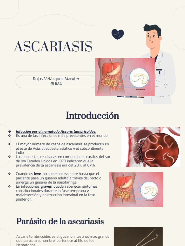Ascariasis: Epidemiología y Tratamiento | PDF | Especialidades Medicas | Medicina CLINICA