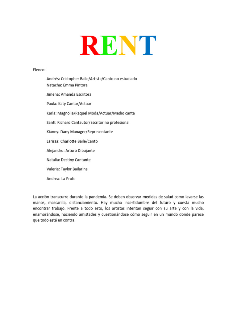 RENT Texto Final | PDF | Amor