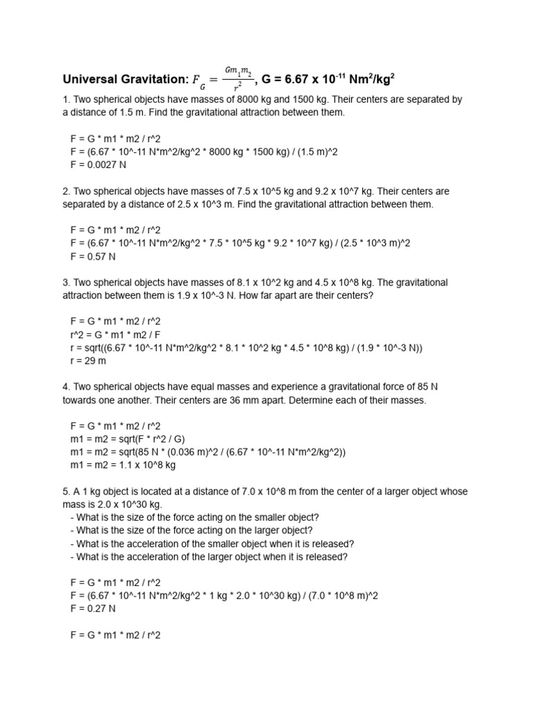 Orbital WS | PDF | Mass | Gravity