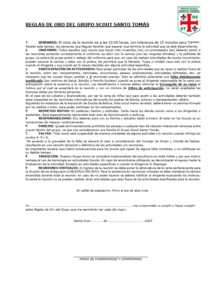 Reglas de Oro GSST 2023 | PDF | Exploración