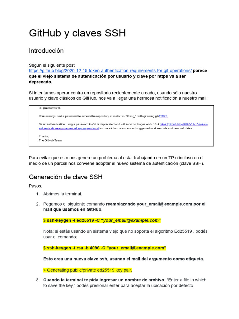 Configurar SSH en GitHub paso a paso | PDF | Autenticación | Cubierta segura