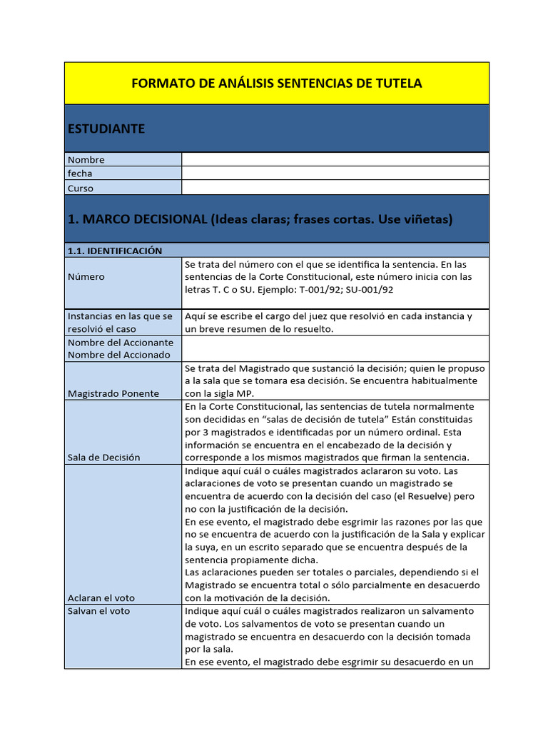 Formato 2 para Anàlisis de Sentencia | PDF | Sentencia (ley) | Justicia Formato 2 para Anàlisis de Sentencia | PDF | Sentencia (ley) | Justicia