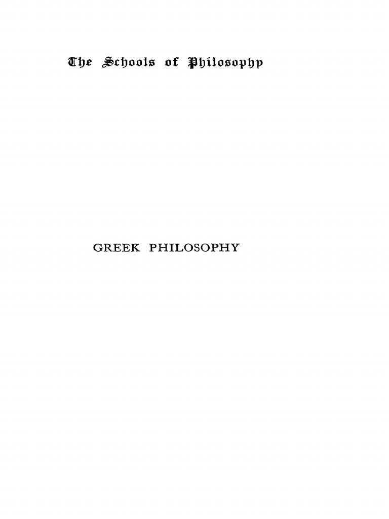 Greek Philosophy Thales To Plato | PDF | Science | Plato