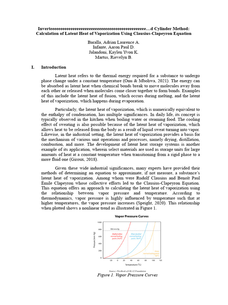 Group-2 ChE-135 Post Lab Experiment-1 | Download Free PDF | Latent Heat ... Group-2 ChE-135 Post Lab Experiment-1 | Download Free PDF | Latent Heat ...