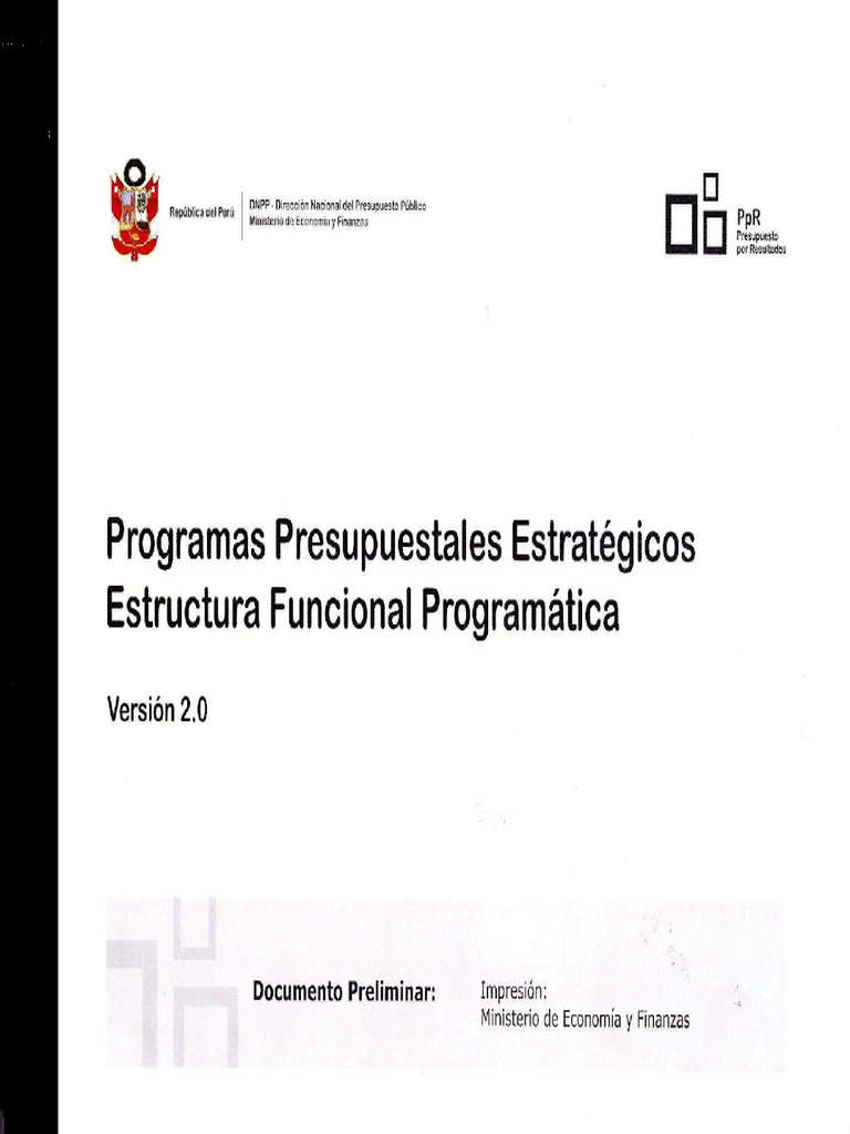 ANEXO 02 - Programa Presupuestal Estrategico | PDF