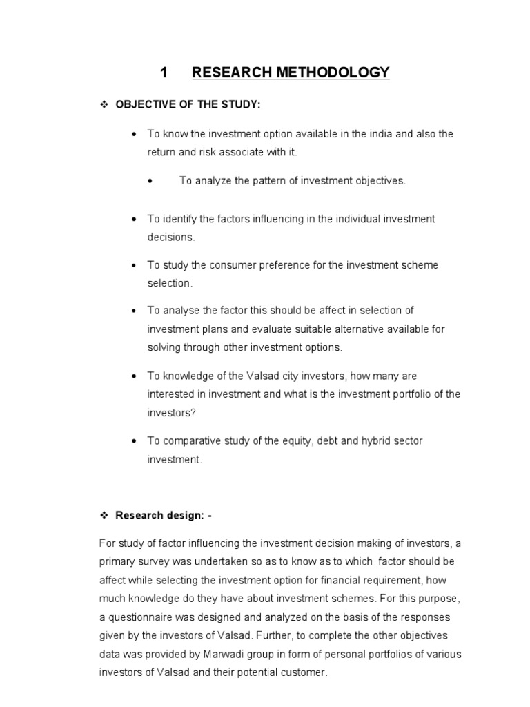 Factor Influencing the Investment Decision Making of Investors | Mutual ...