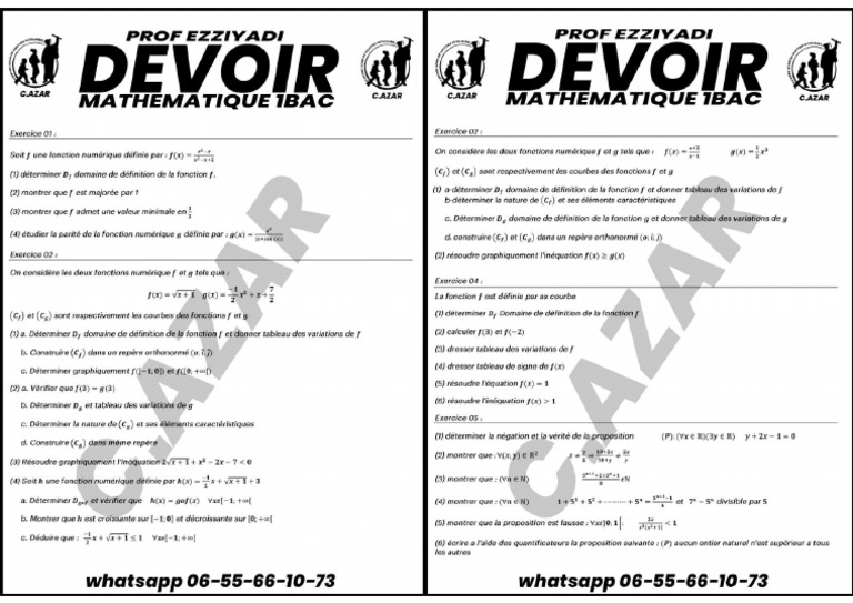 Devoir 1bac | PDF