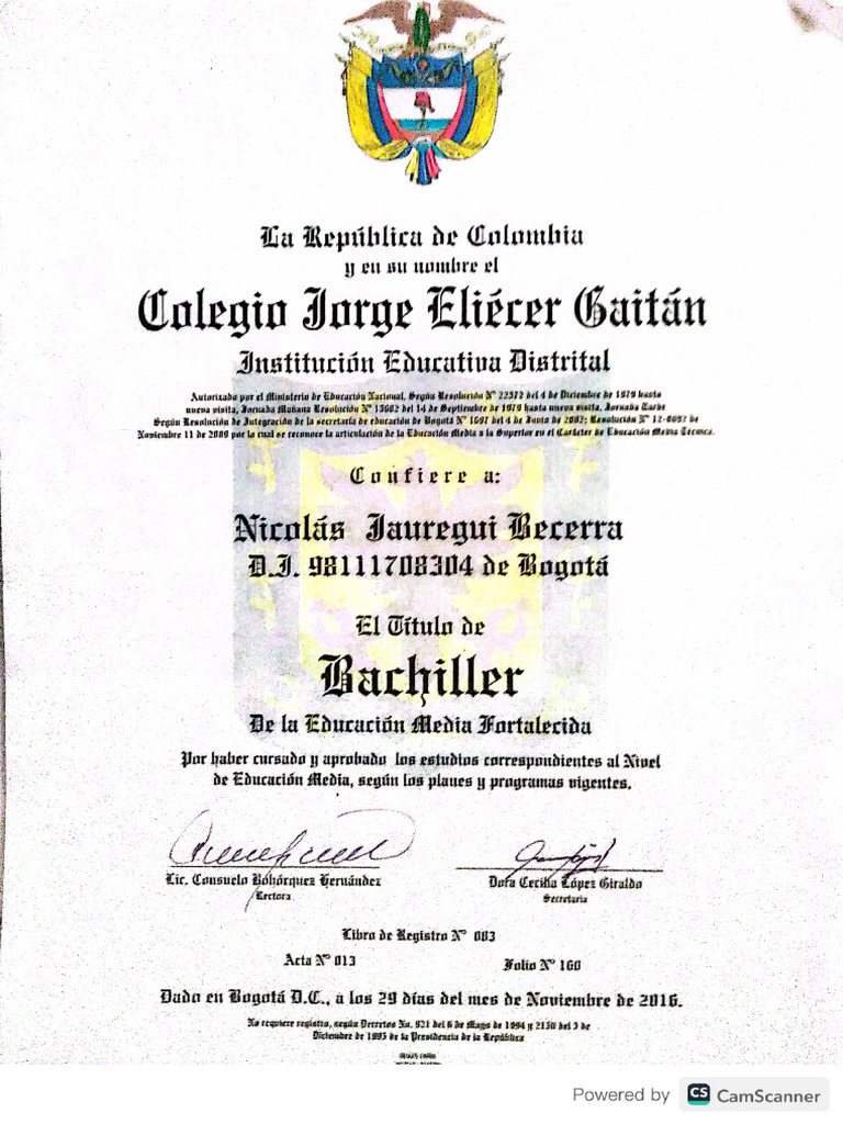 07 Diploma de Bachiller | PDF