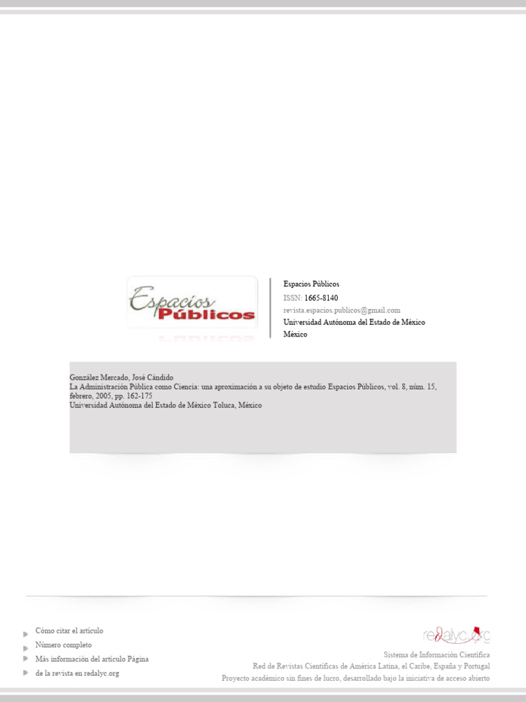 La Admon Publ Como Ciencia | PDF | Administración Pública | Estado (política)