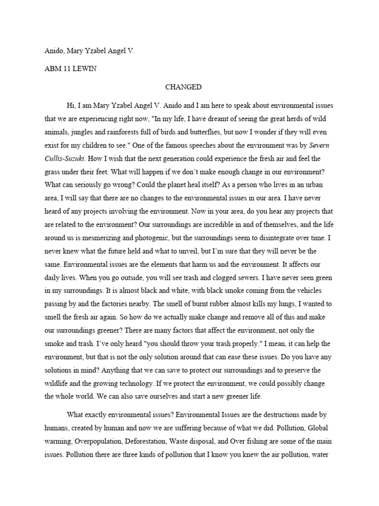 Speech Environment | PDF