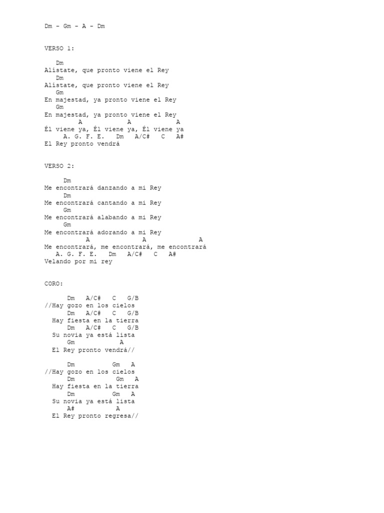 El Rey Pronto Vendrá | PDF