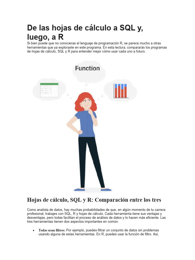 01-De Las Hojas de Cálculo A SQL y | PDF | SQL | Bases de datos