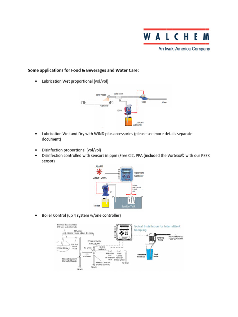 WALCHEM - Algunas Aplicaciones para Sensores y Control | PDF
