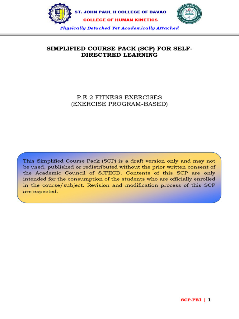 SCP Pe2 | PDF | Weight Training | Aerobic Exercise