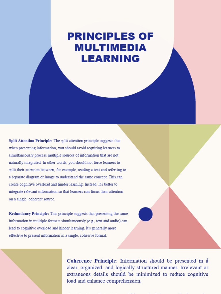 Multimedia Learning Principles Explained | PDF | Learning | Attention