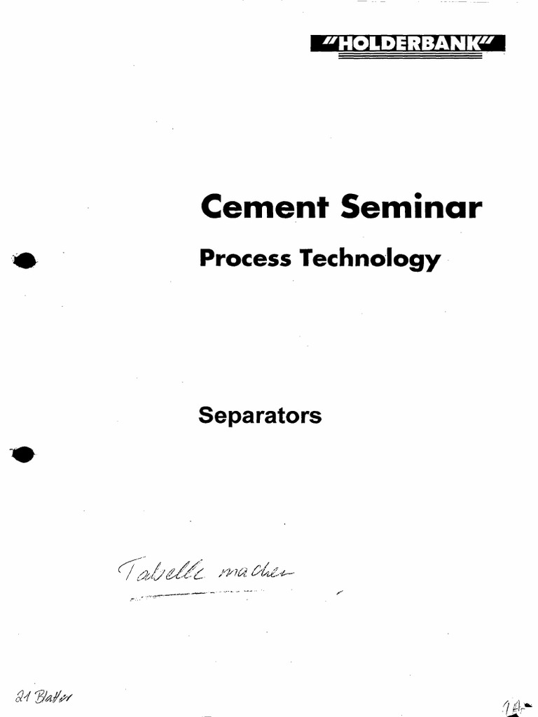 Cement Separators | PDF | Mechanical Engineering | Physical Quantities