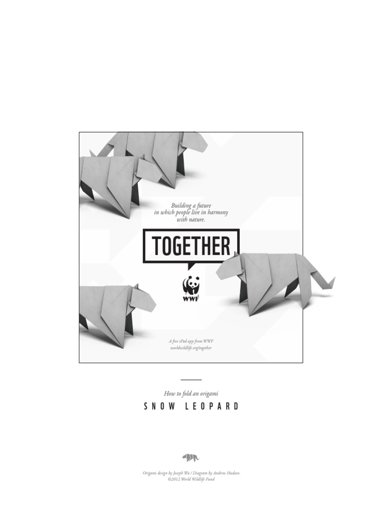 WWF Together SnowLeopardOrigami | PDF | Origami | World Wide Fund For ...