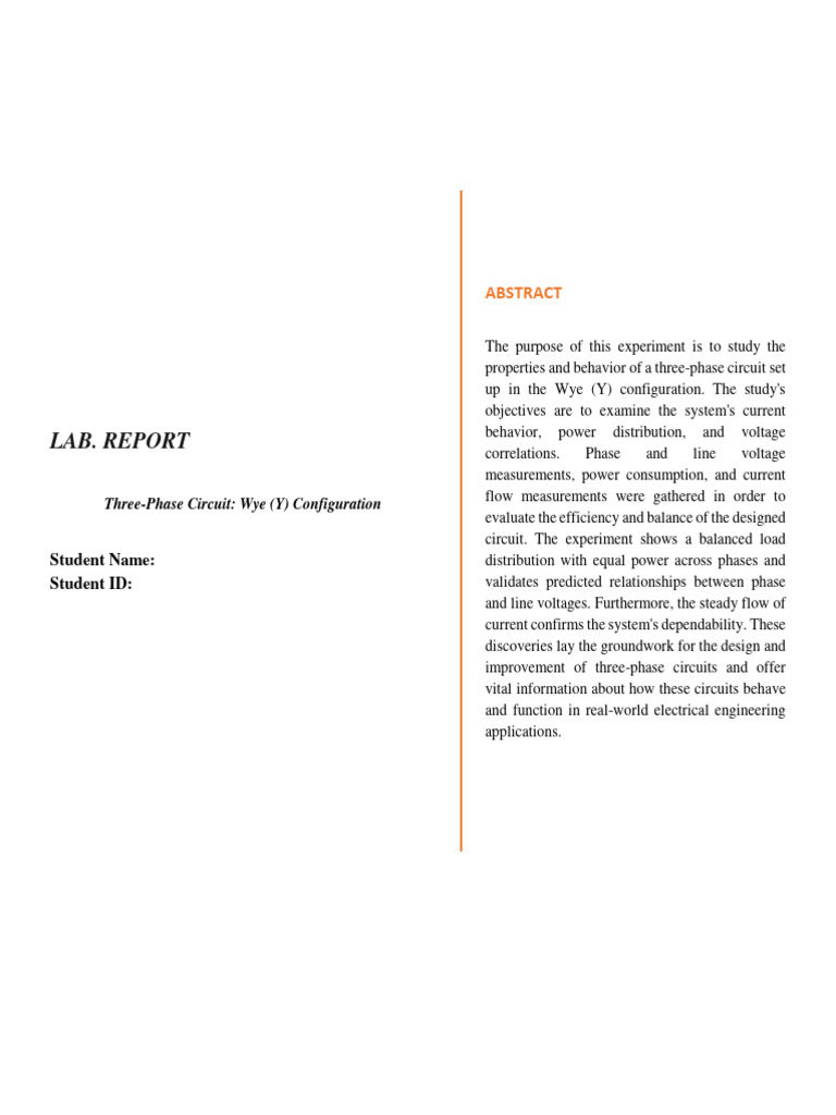 Three-Phase Circuit Wye (Y) Configuration | PDF | Science & Mathematics
