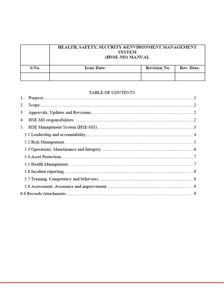 HSE Manual | Download Free PDF | Risk | Risk Management