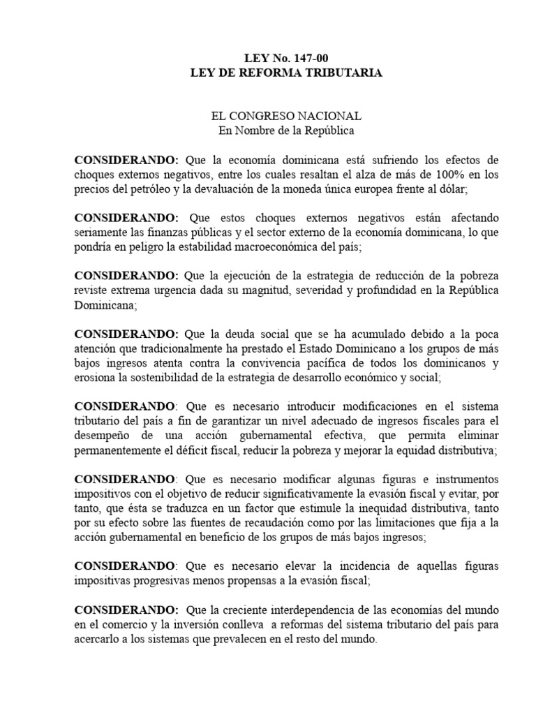 Reforma Tributaria Dominicana | PDF | Fertilizante | Impuestos