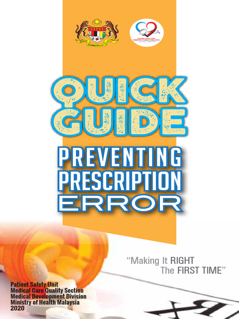 Preventing Prescription Error - KKM Guideline 2020 | PDF | Medical ...