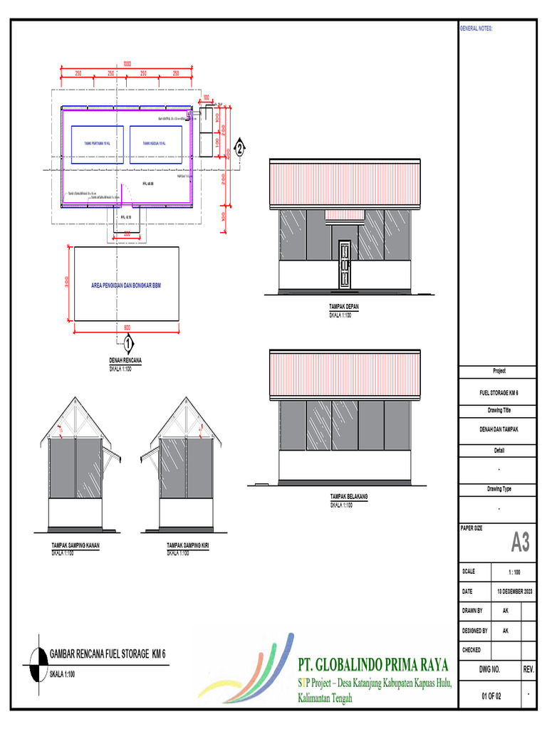 Fuel Storage Plan KM 6 - Scale 1:100 | PDF