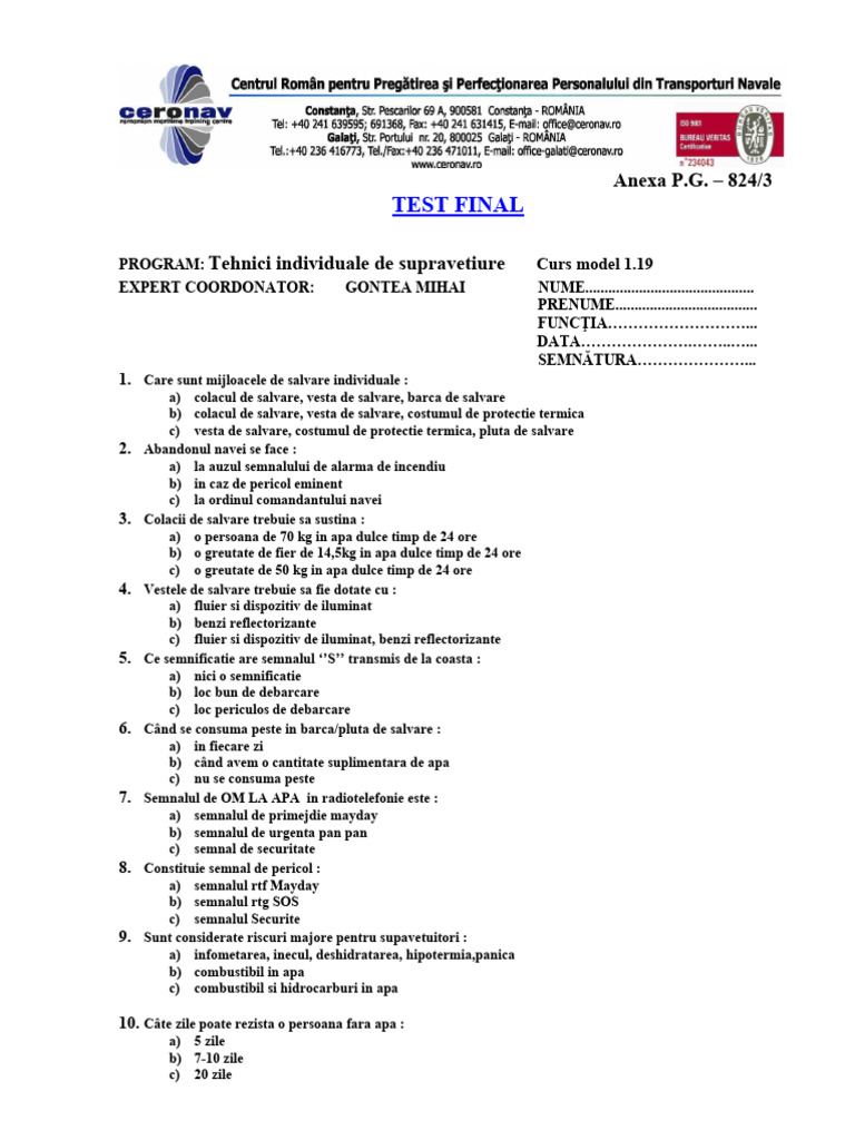 Test BT-PST | PDF