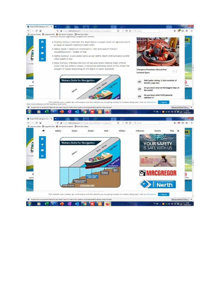 Setari Adancimi Ecdis | PDF