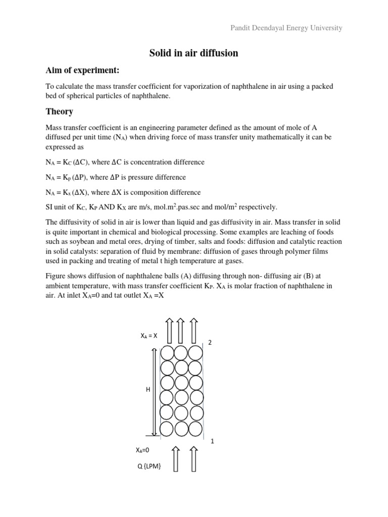 Solid in Air Diffusion | Download Free PDF | Diffusion | Gases