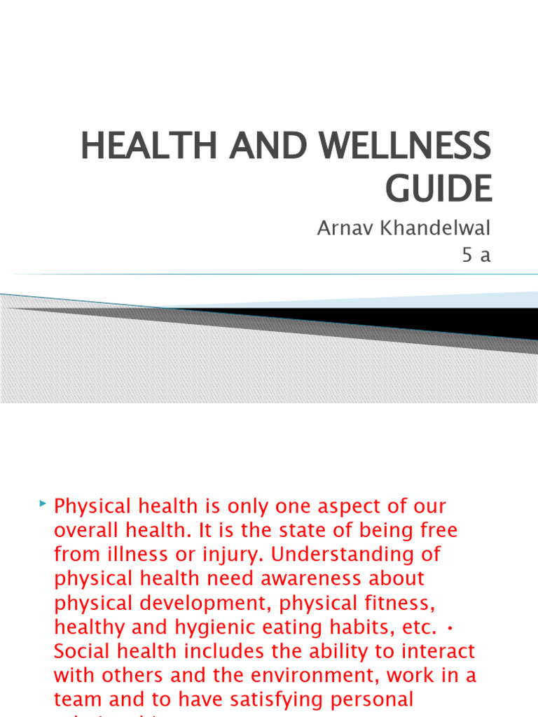 Health and Wellness Guide | PDF
