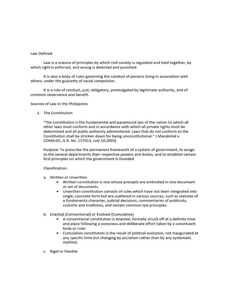 Legal Aspects Prelim Notes | PDF