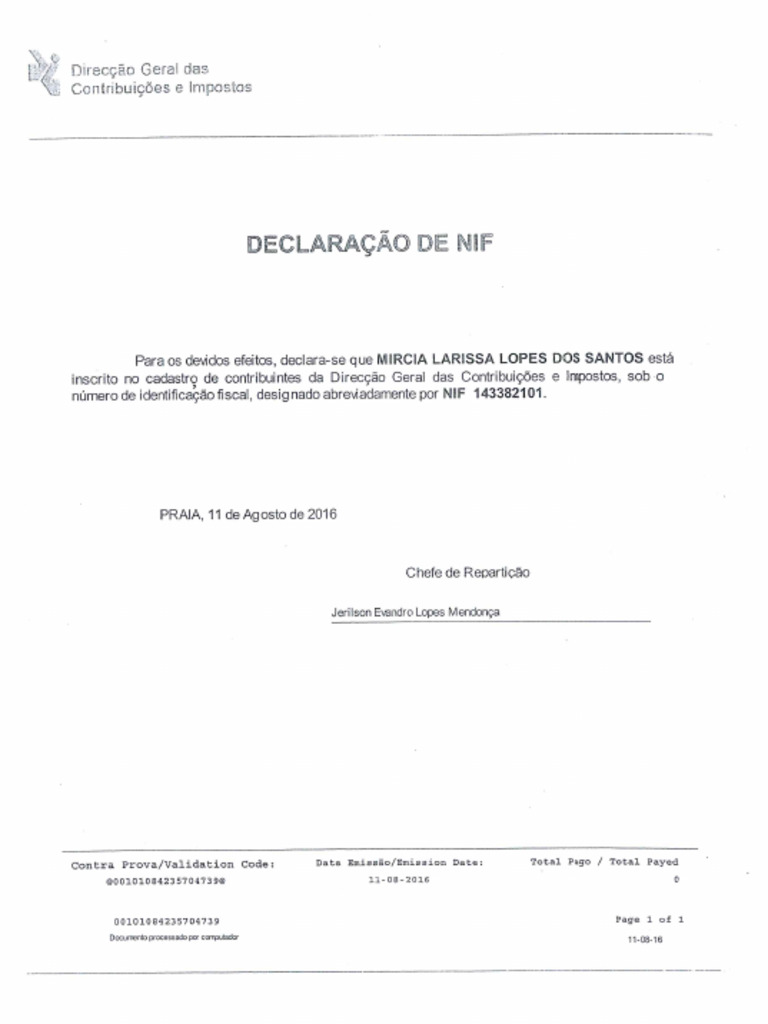 Nif | PDF Nif | PDF