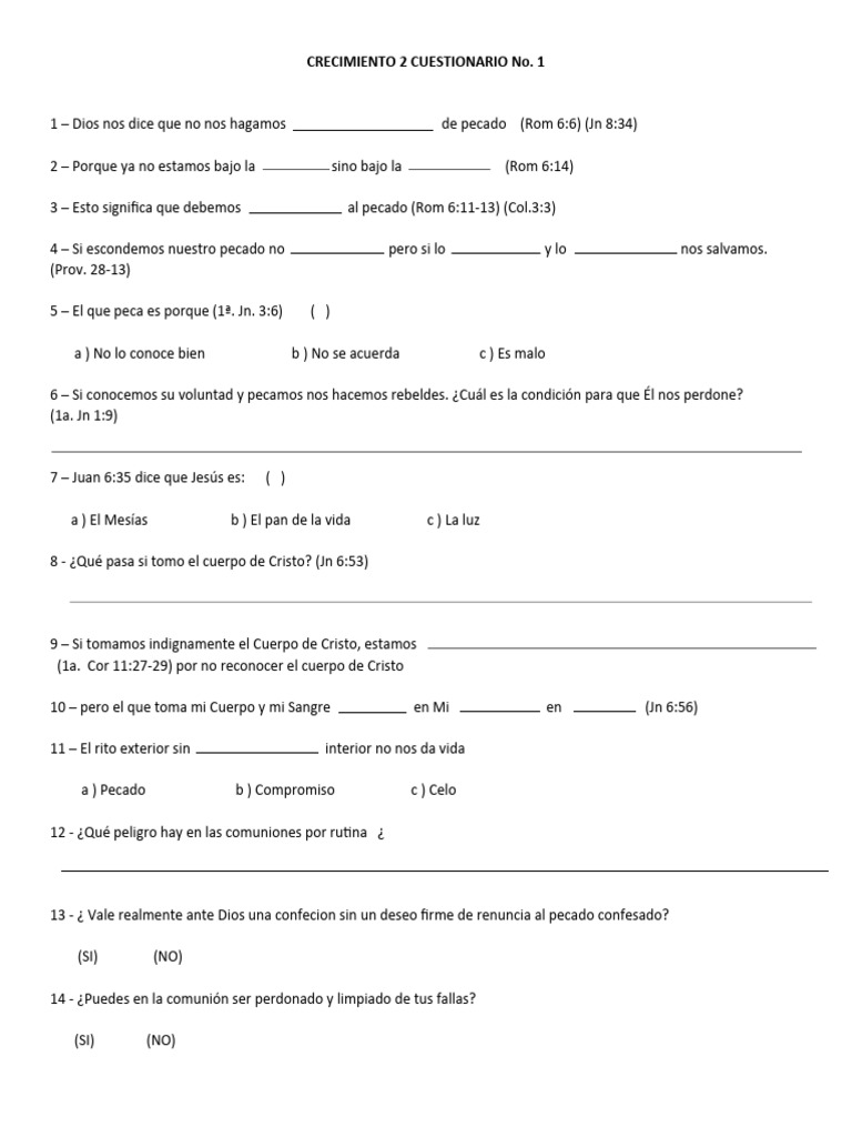 CRECIMIENTO 2 CUESTIONARIO No 1 | PDF