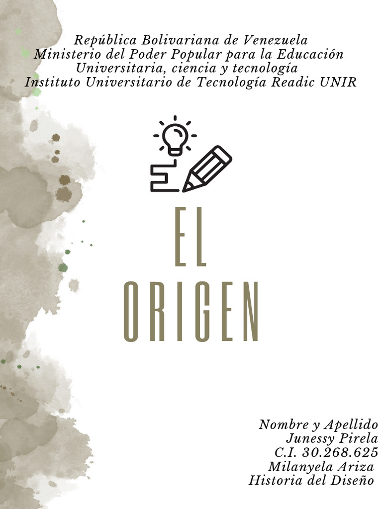 El Origen | PDF | Diseño gráfico | Escritura