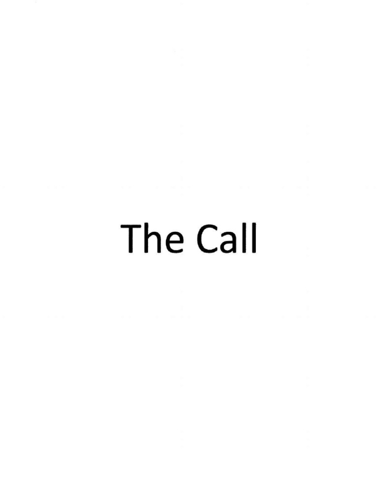 The Call, Anonymous Book | PDF