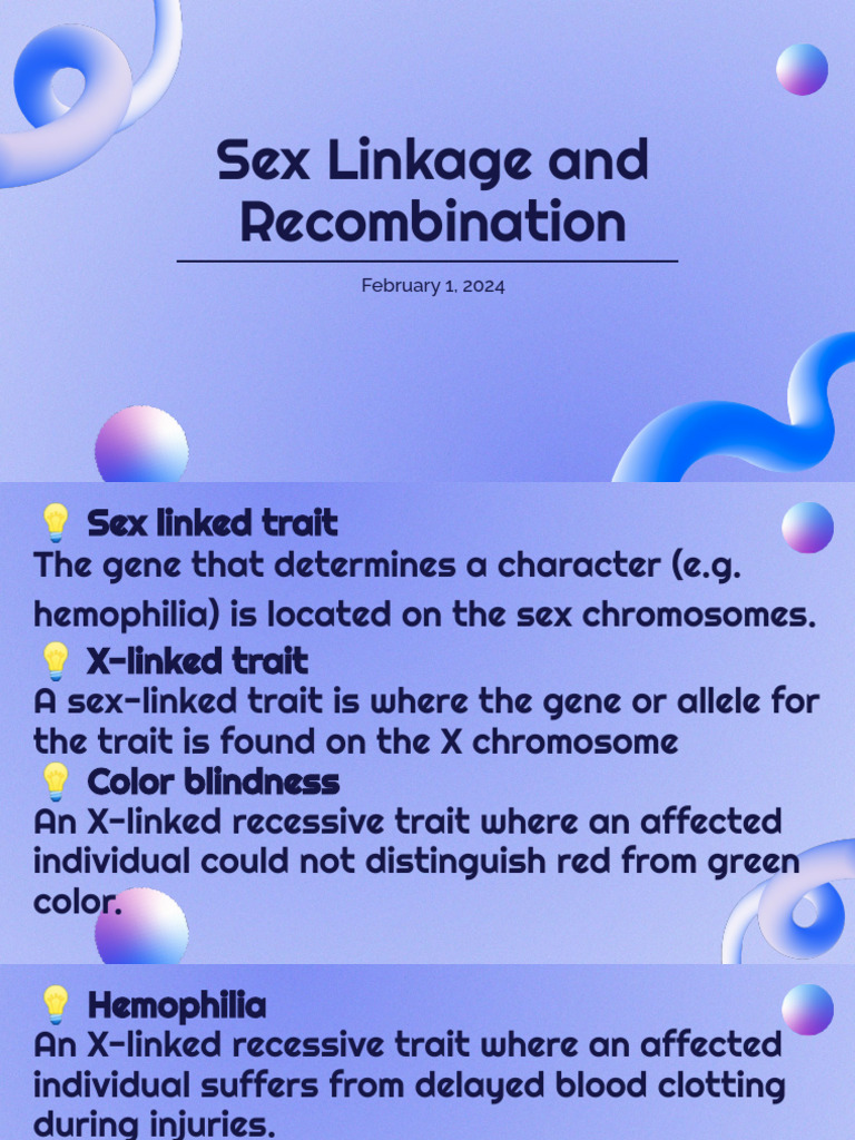 Gen Bio 2 Sex Linkage And Recombination Pdf Dominance Genetics Phenotypic Trait
