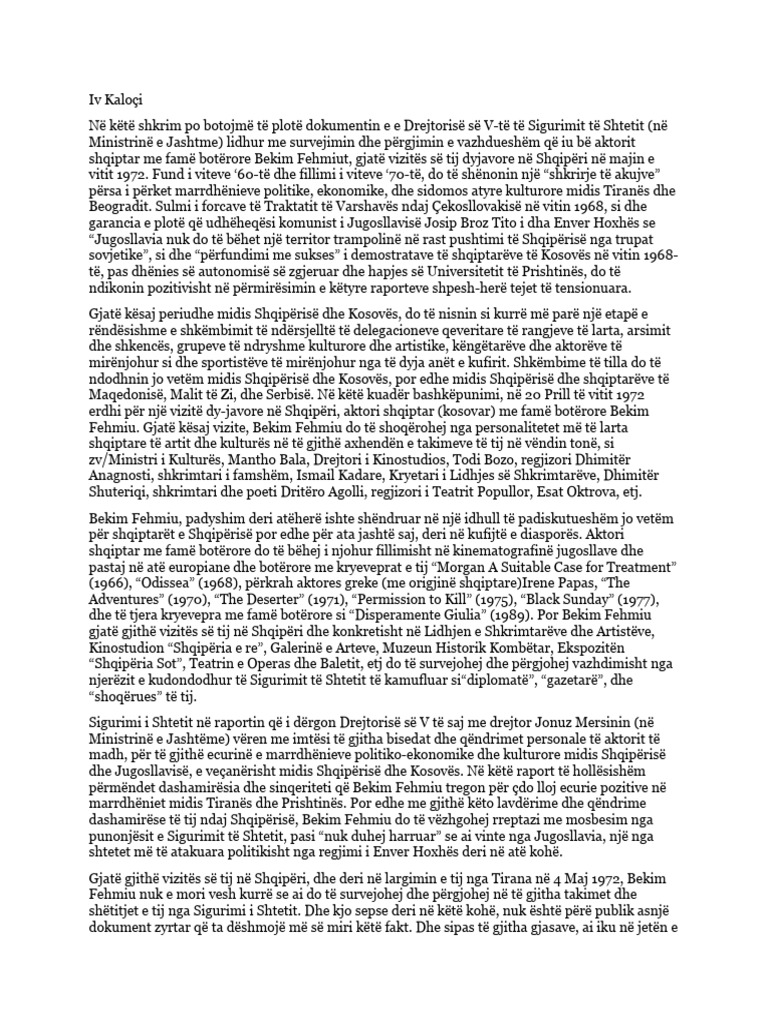 Iv Kaloçi | PDF